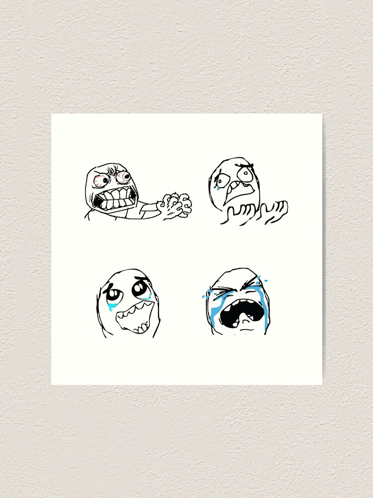 "Troll faces meme stickers pack" Art Print by KODGraphics | Redbubble