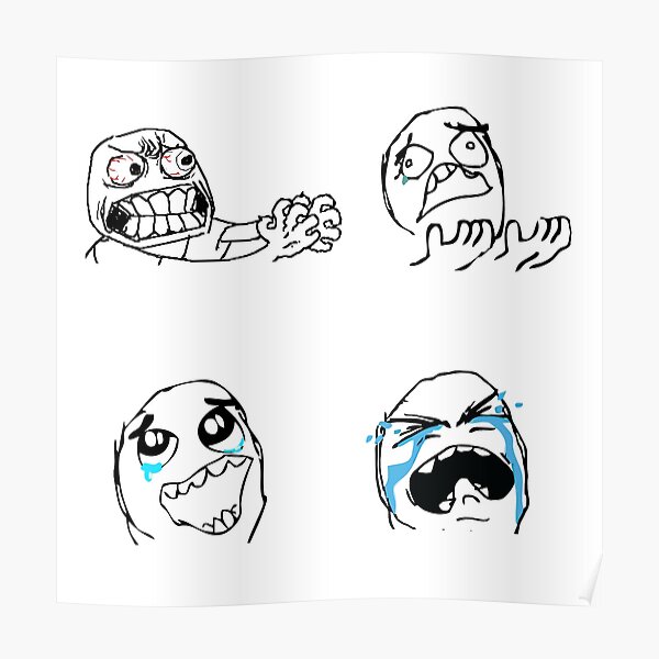 "Troll faces meme stickers pack" Poster for Sale by KODGraphics | Redbubble