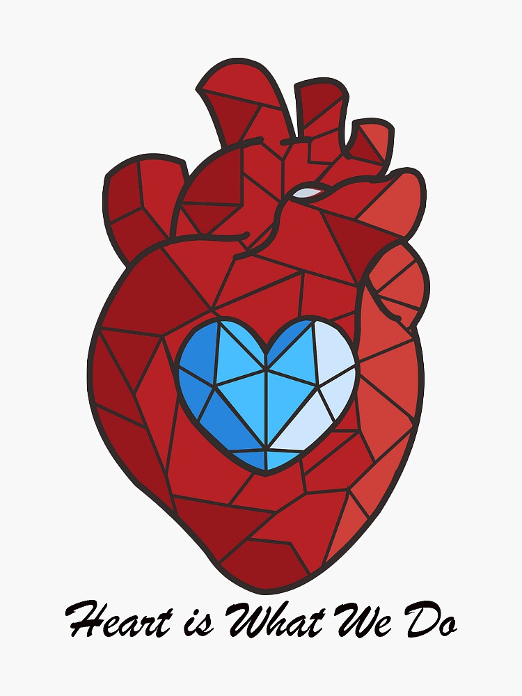 "Heart is Life" Sticker for Sale by KProfessional | Redbubble