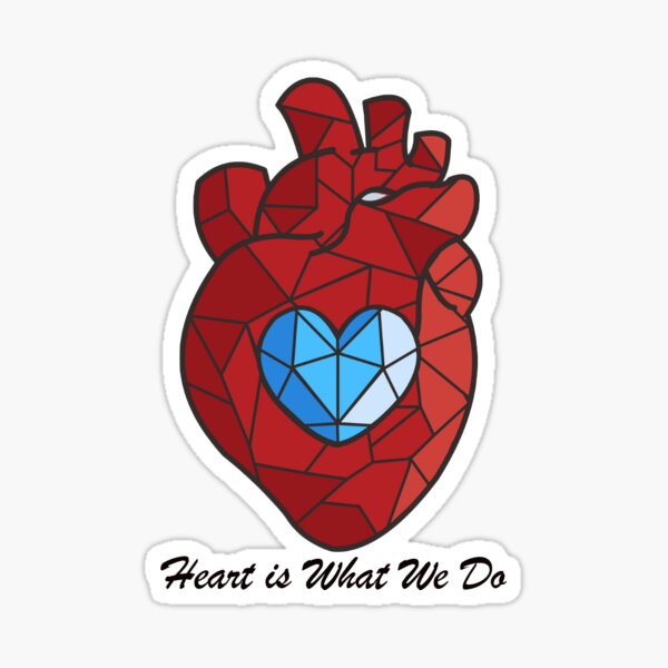 "Heart is Life" Sticker for Sale by KProfessional | Redbubble