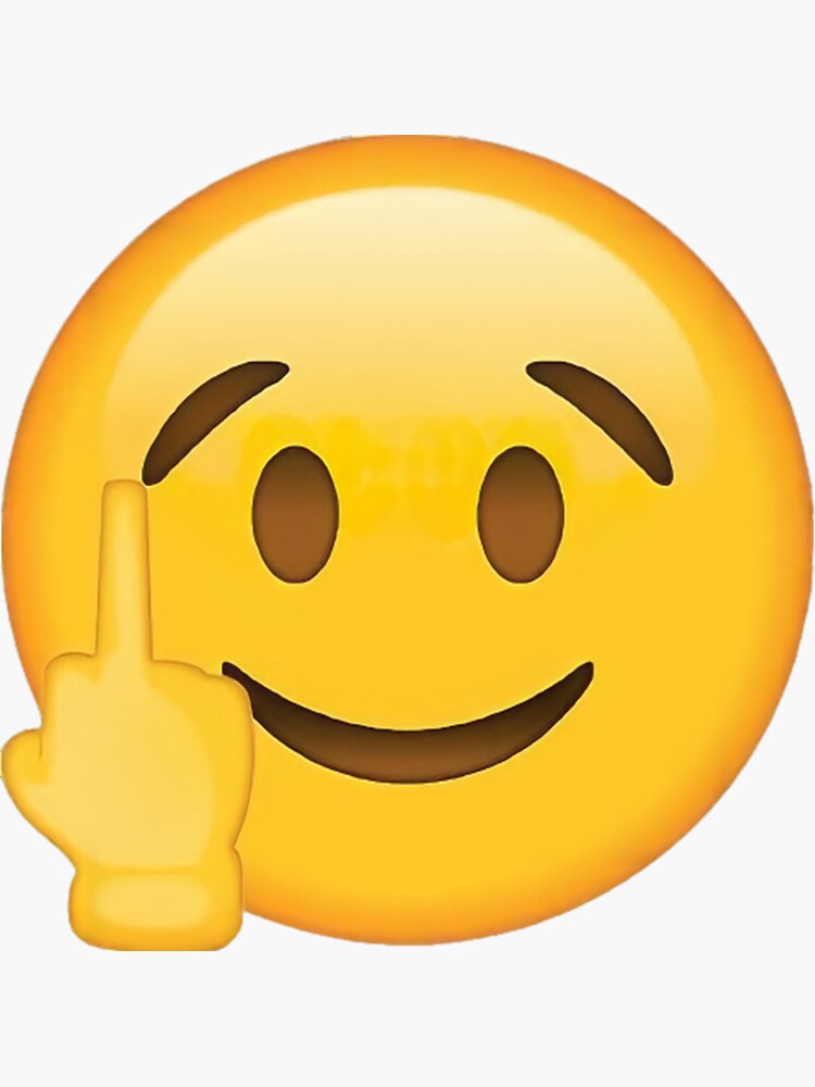 Fuck You Emoji Sticker For Sale By Theplaguestore9 Redbubble