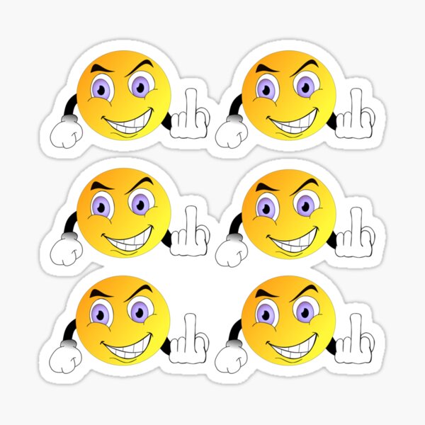 Fuck You Emoji S Pack Sticker For Sale By Theplaguestore9 Redbubble
