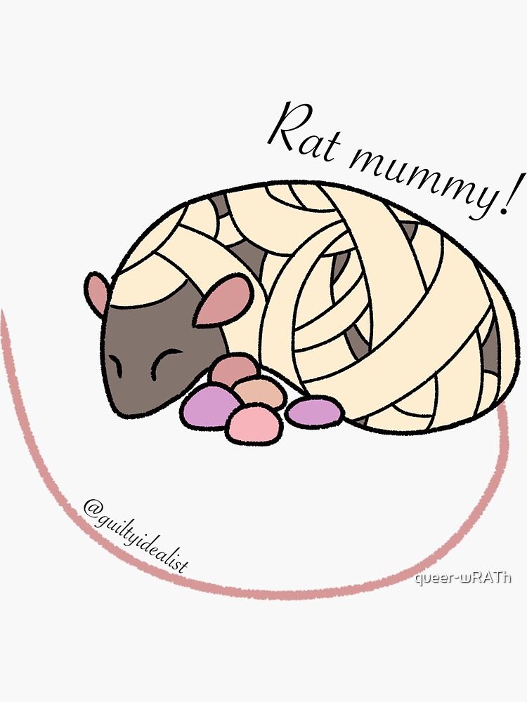 "Rat Mummy" Sticker for Sale by queer-wRATh | Redbubble