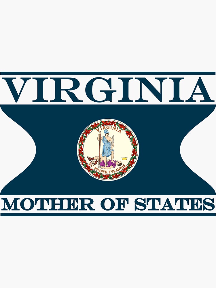 "Virginia Mother Of States" Sticker by masubian | Redbubble