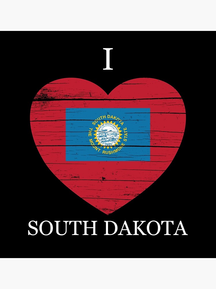 "I Love South Dakota" Poster for Sale by FiaFiaPress | Redbubble