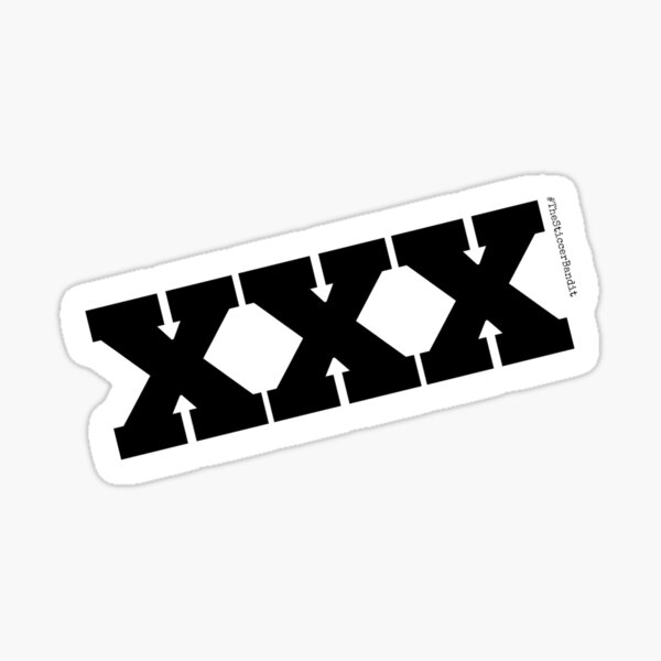"XXX" Sticker for Sale by STICCERBANDIT | Redbubble