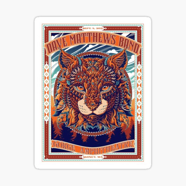 " THE DAVE GORGE AMPHITHEATRE MATTHEWS QUINCY BAND, WA" Sticker for ...
