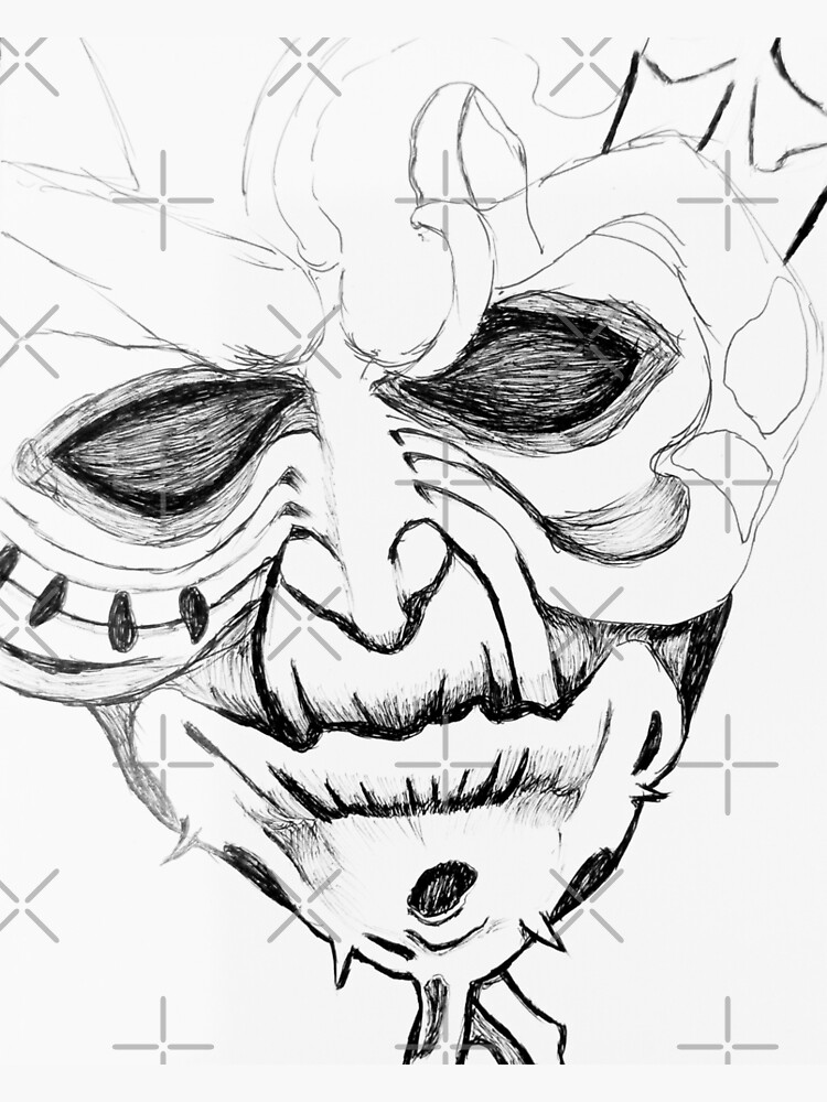 "A Sketch of Demon's Sad Face" Poster for Sale by BrownAlbino | Redbubble
