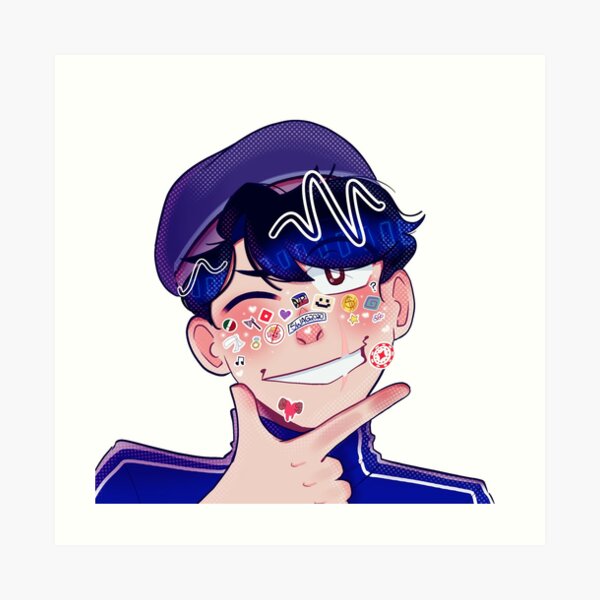 "Quackity Sticker Face" Art Print for Sale by boxofshirios | Redbubble