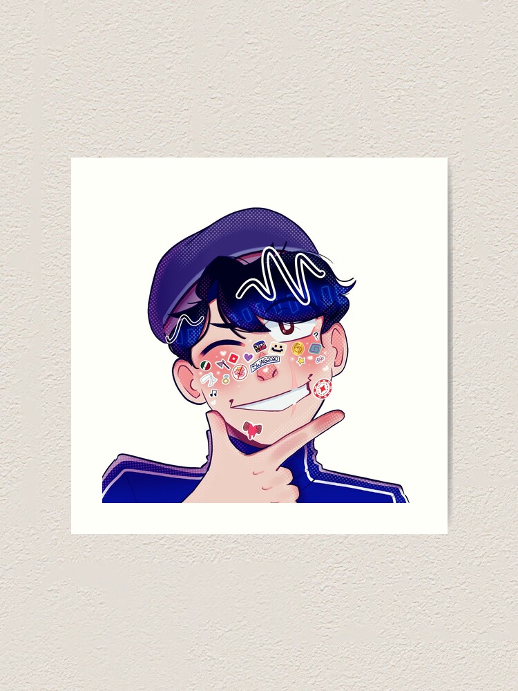 "Quackity Sticker Face" Art Print for Sale by boxofshirios | Redbubble