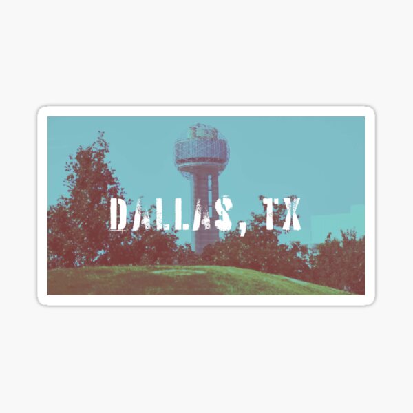 "Downtown Dallas" Sticker for Sale by PopPixelDesigns | Redbubble