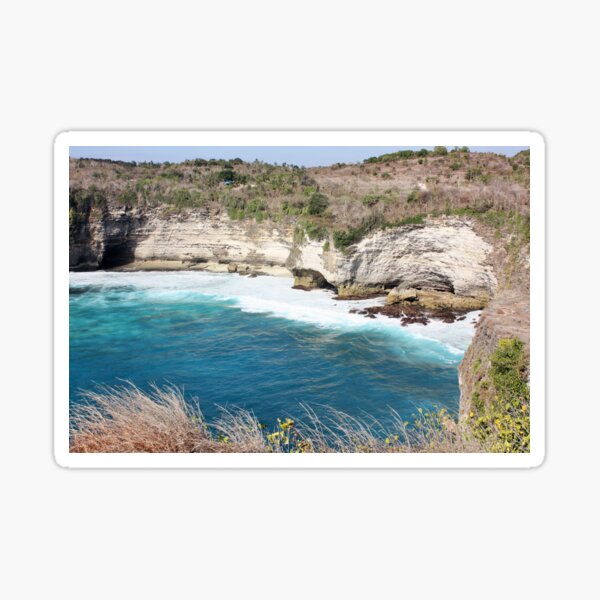 "Waves breaking at bottom of steep cliffs, Nusa Penida, Indonesia ...