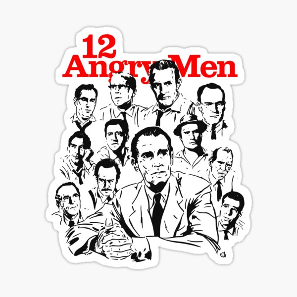 "Vintage Retro 12 Angry Men Gifts Funny You Men" Sticker for Sale by ...