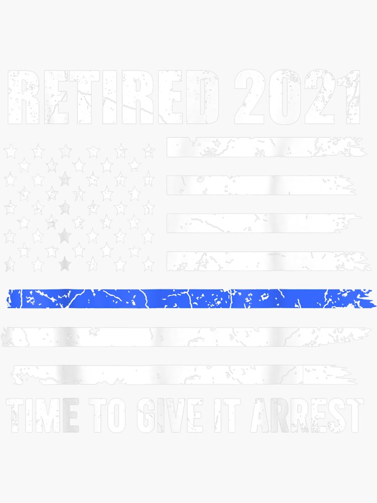 "Retired Police Officer American Flag Retirement Cop " Sticker for Sale ...