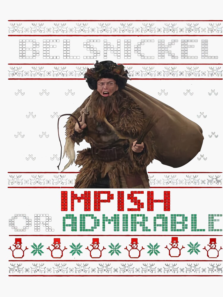 "Belsnickel impish or Admirable Dwight The Office Ugly" Sticker for ...