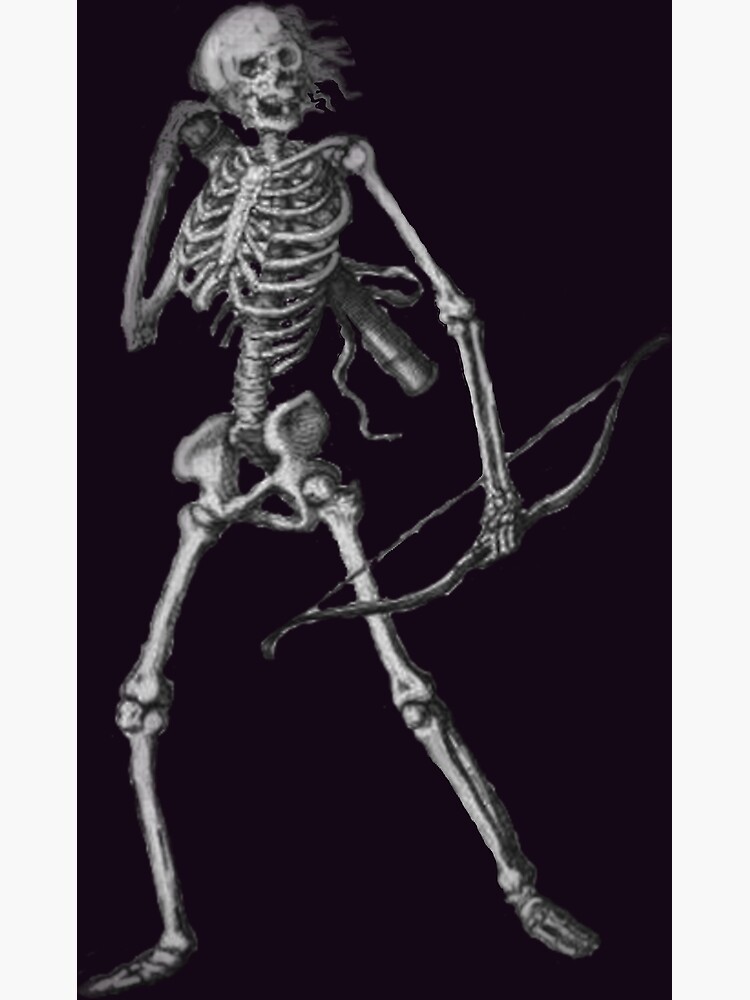 "Skeleton with Bow and Arrow Memento Mori" Poster for Sale by ...