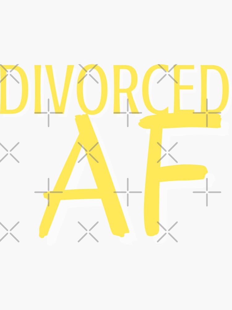 "Divorced AF" Sticker for Sale by Pstawicki | Redbubble