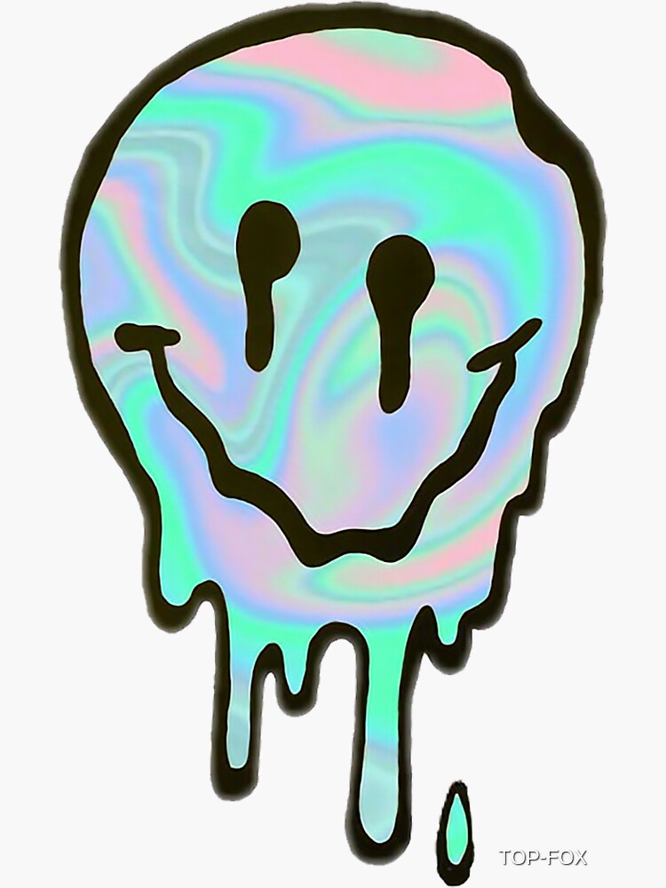"DRIPPY SMILE" Sticker for Sale by TOP-FOX | Redbubble
