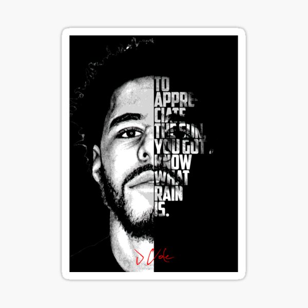 "J. Cole" Sticker for Sale by samonskwas | Redbubble