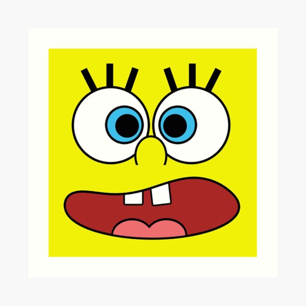 "SpongeBob Face" Art Print for Sale by JienChan26 | Redbubble