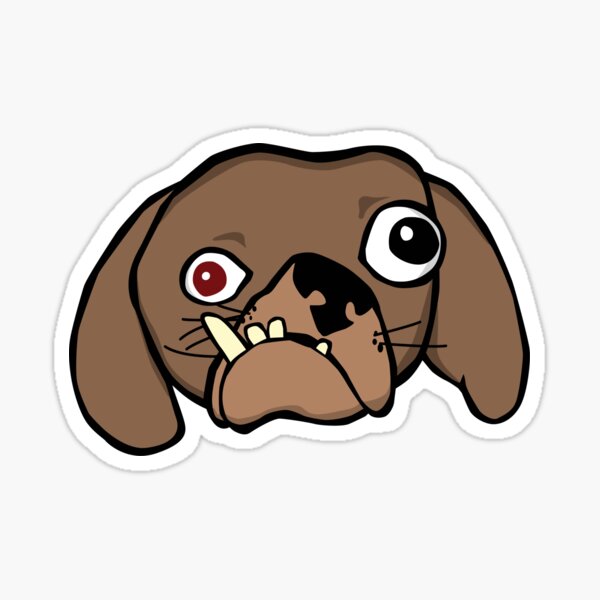 "Ugly Dog" Sticker for Sale by DetourShirts | Redbubble