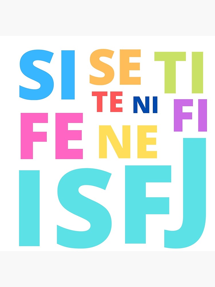 Póster «(MEJOR EN NEGRO) Diseño ISFJ con funciones cognitivas» de mbti ...