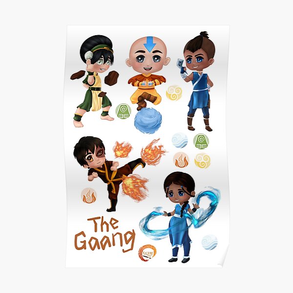 "The Gaang" Poster for Sale by kaijereart | Redbubble