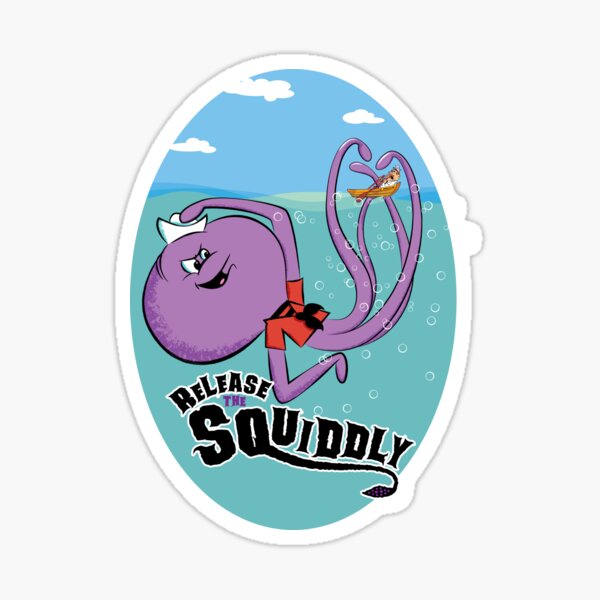 "Release the Squiddly" Sticker for Sale by GraficBakeHouse | Redbubble