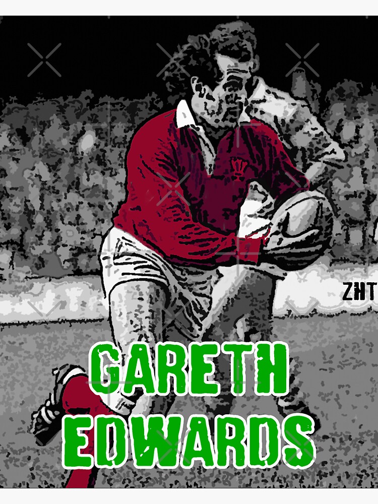 "Rugby legends Gareth Edwards" Sticker for Sale by ZuluHistoryTees ...