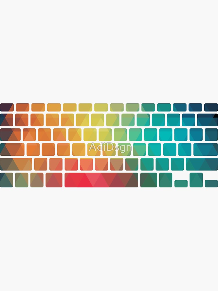 "Rainbow color pattern keyboard" Sticker for Sale by AdiDsgn | Redbubble