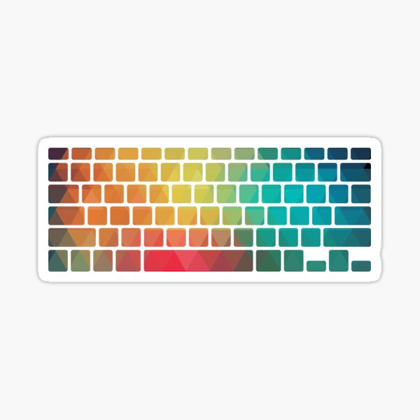 "Rainbow color pattern keyboard" Sticker for Sale by AdiDsgn | Redbubble