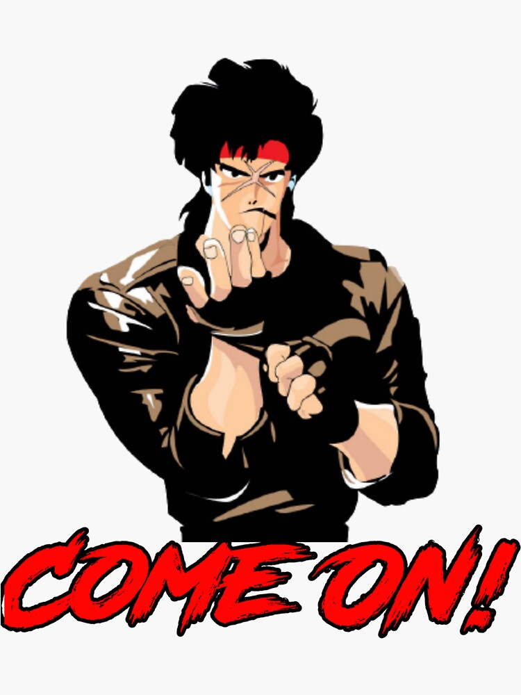 "Angry anime man classic" Sticker for Sale by Animogrophy | Redbubble