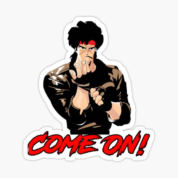 "Angry anime man classic" Sticker for Sale by Animogrophy | Redbubble