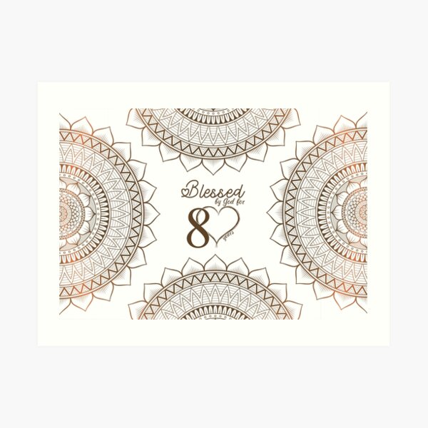 "Blessed by God for 80 years Happy 80th Birthday Decorated With Gold ...