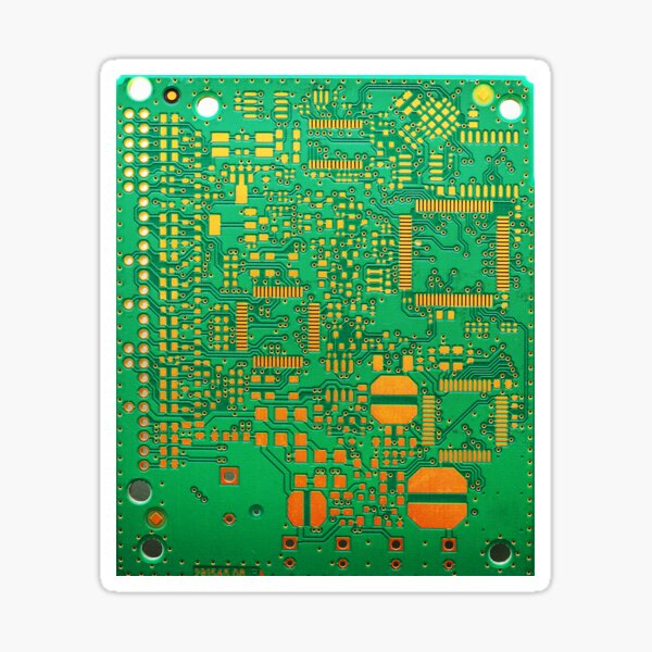 "green electronic circuit board" Sticker for Sale by tony4urban | Redbubble