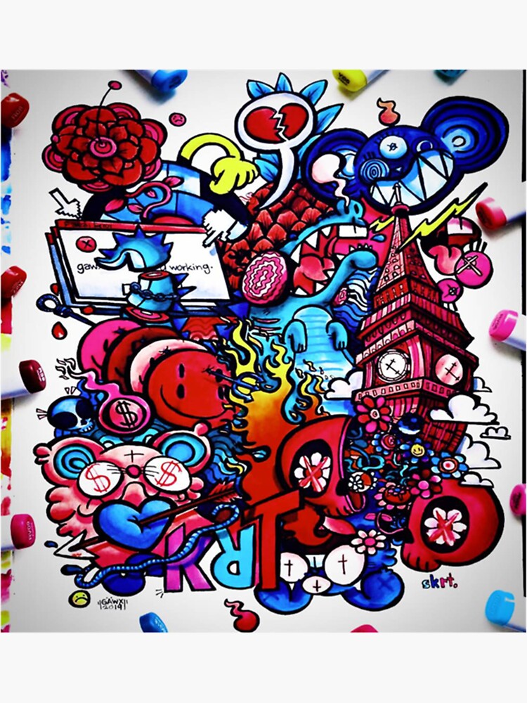 "gawx art " Sticker by MarleeHodum | Redbubble