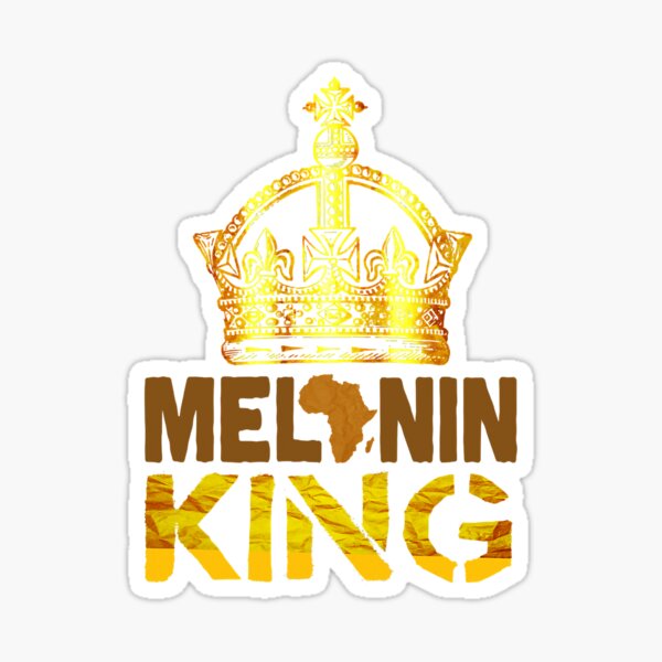 "Melanin King for Men African Black History Month" Sticker for Sale by ...