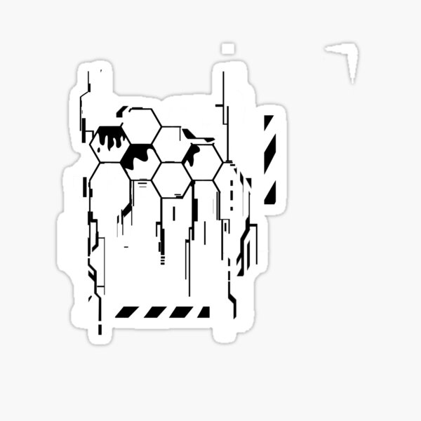 "Inverted Hexagons // techwear" Sticker for Sale by sonoyang | Redbubble