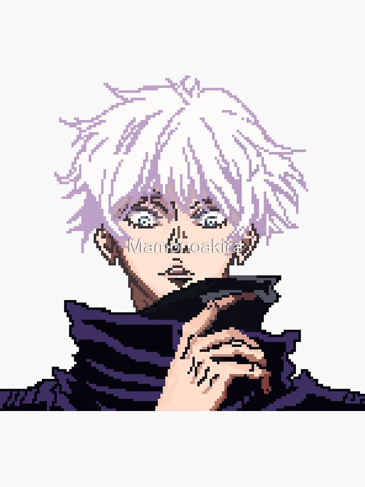 "Satoru Gojo - Pixel" Sticker for Sale by Mamonoakira | Redbubble