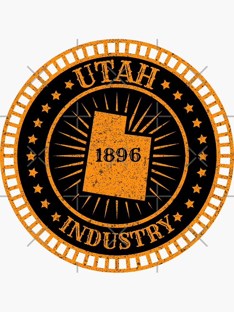 "Utah - UT Map Motto Industry - Badge Beehive State Slogan American ...