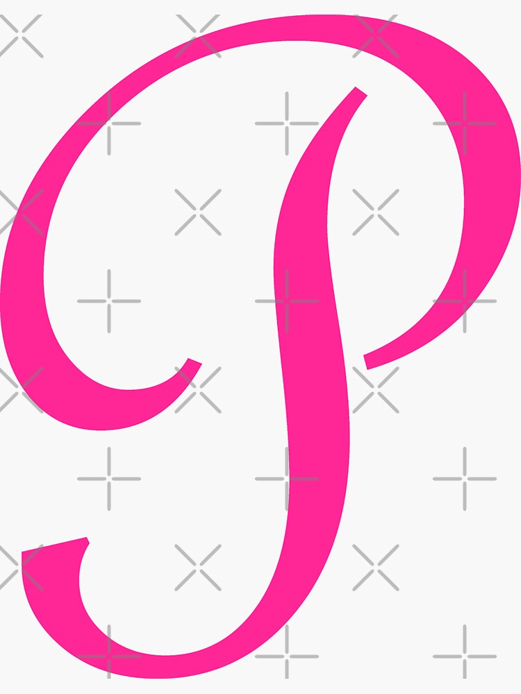 Pegatina «Letra P Mayúscula Alfabeto Niñas Cumpleaños» de Shariss ...