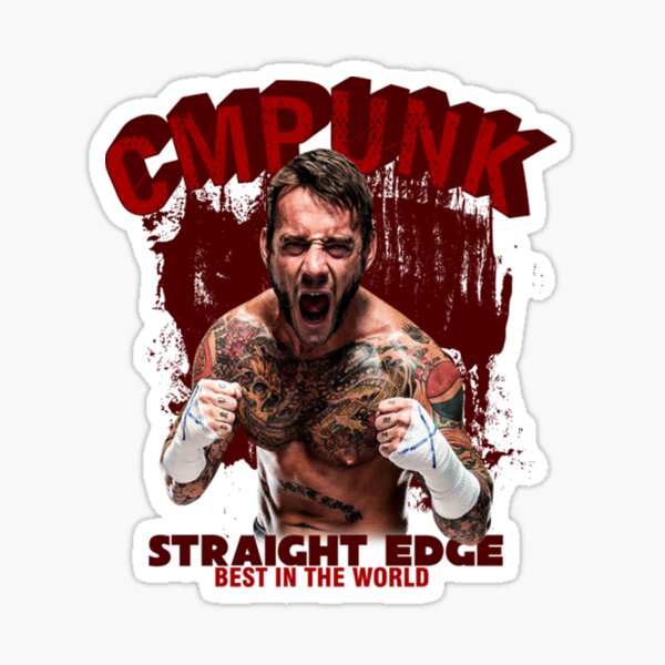 "cm P.U.N.K Straight Edge" Sticker for Sale by oconnermil | Redbubble