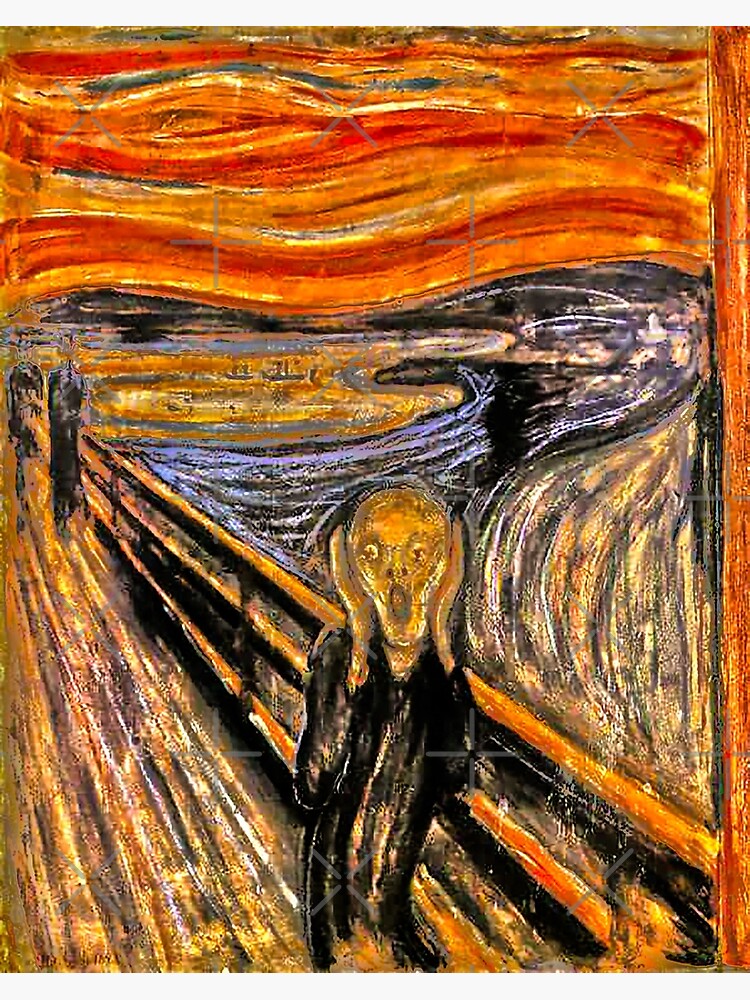 "Der Schrei, 1893 von Edvard Munch, digital überarbeitet" Fotodruck von ...