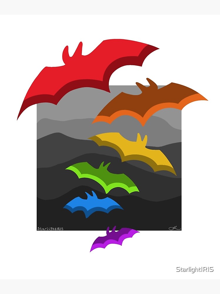 "Rainbow Bats!" Poster by StarlightIRIS | Redbubble