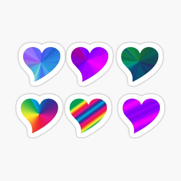 "Rainbow Hearts" Sticker for Sale by Silvia Galliani | Redbubble