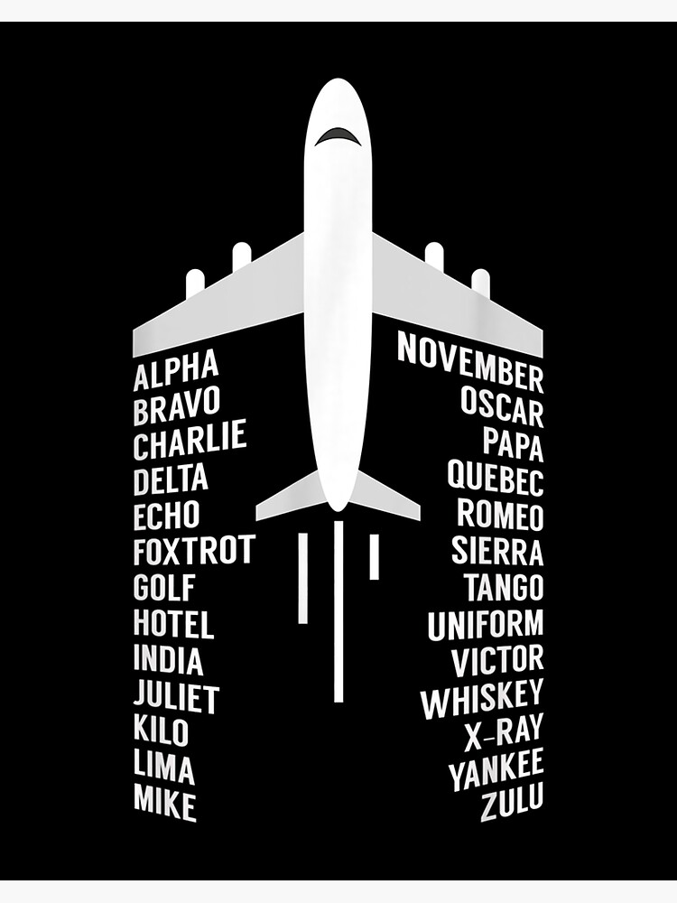 " Phonetic Alphabet Aviation Pilot Airplane Aircraft Gift" Art Board ...