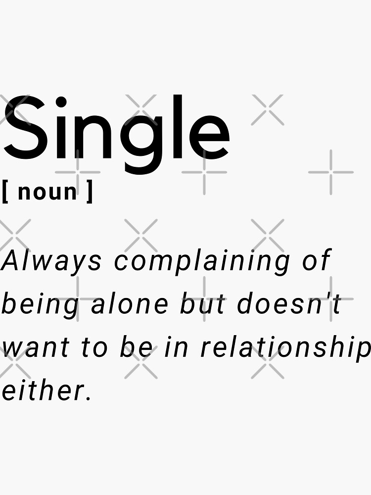 "Single Definition" Sticker for Sale by Amine-Creation | Redbubble