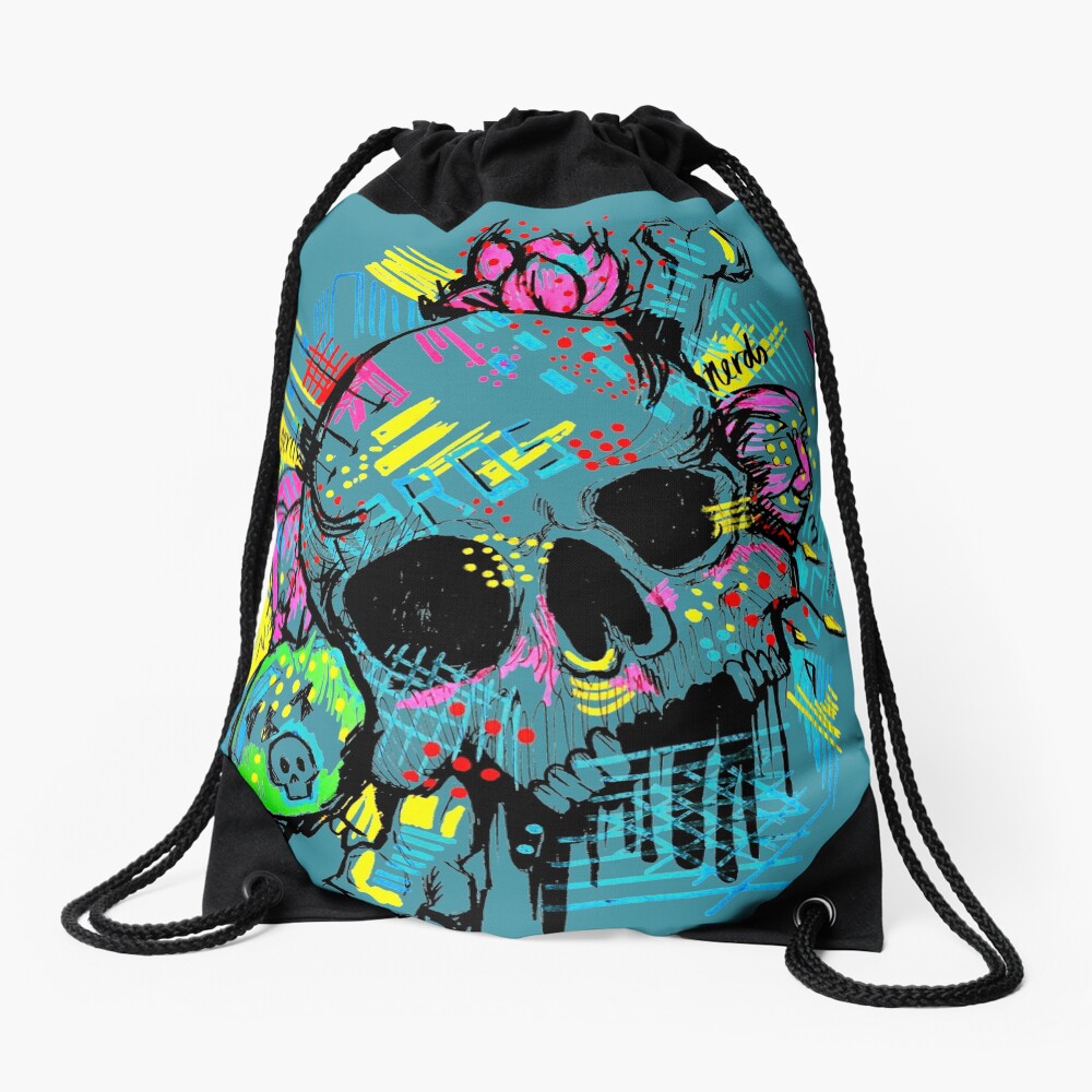 Mochila saco «Graffiti Skull» de acompanyofn3rds | Redbubble