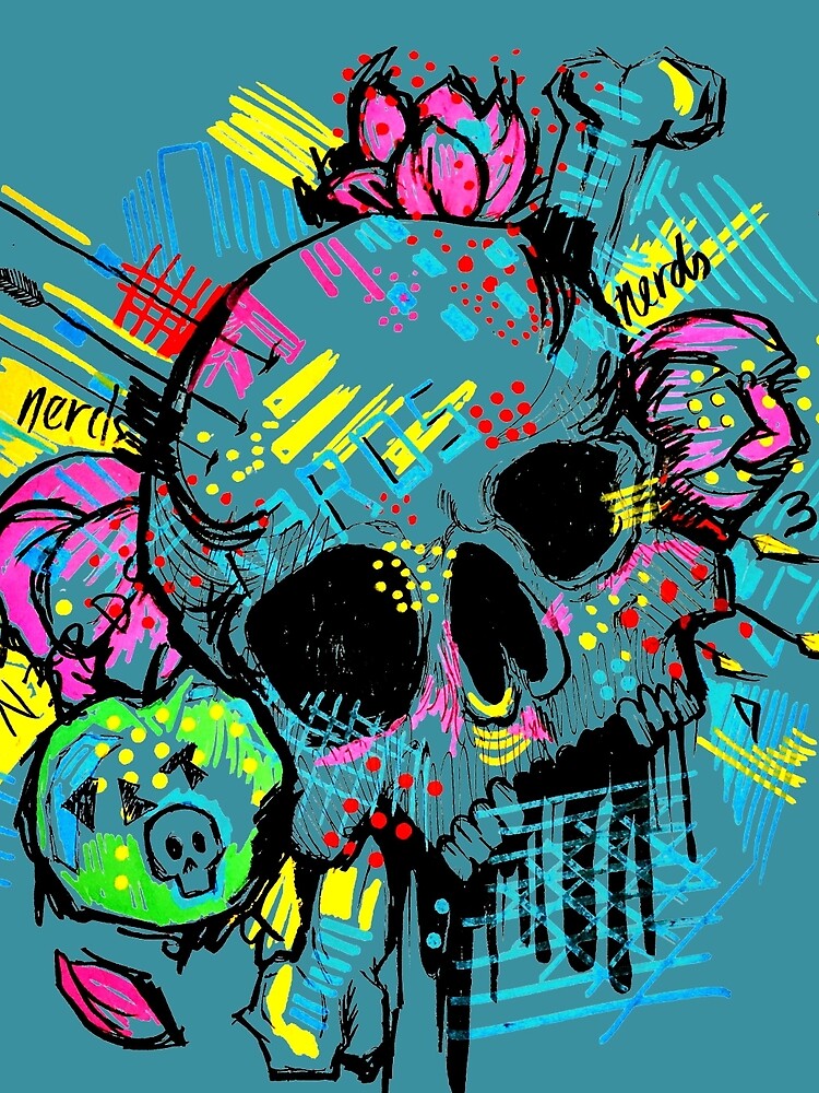Mochila saco «Graffiti Skull» de acompanyofn3rds | Redbubble