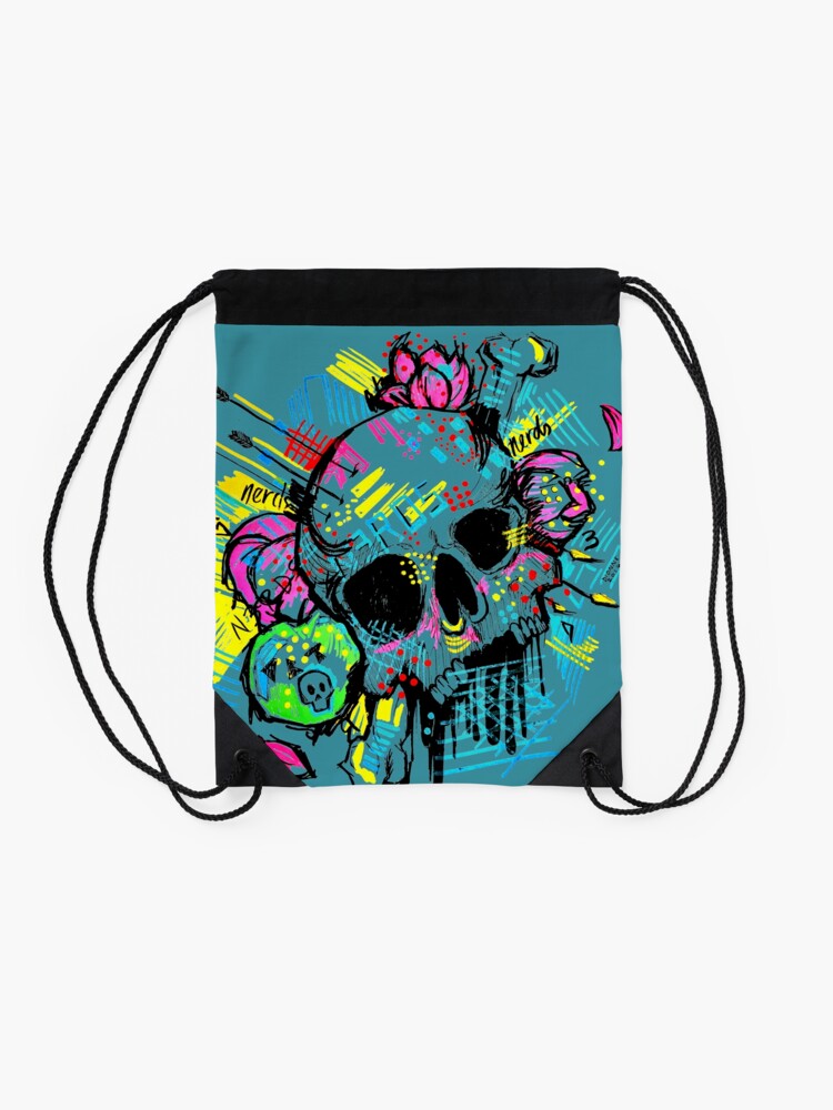 Mochila saco «Graffiti Skull» de acompanyofn3rds | Redbubble